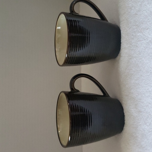 Sango | Dining | Sango Set Of 2 Coffee Mugs Jet Black 483 | Poshmark